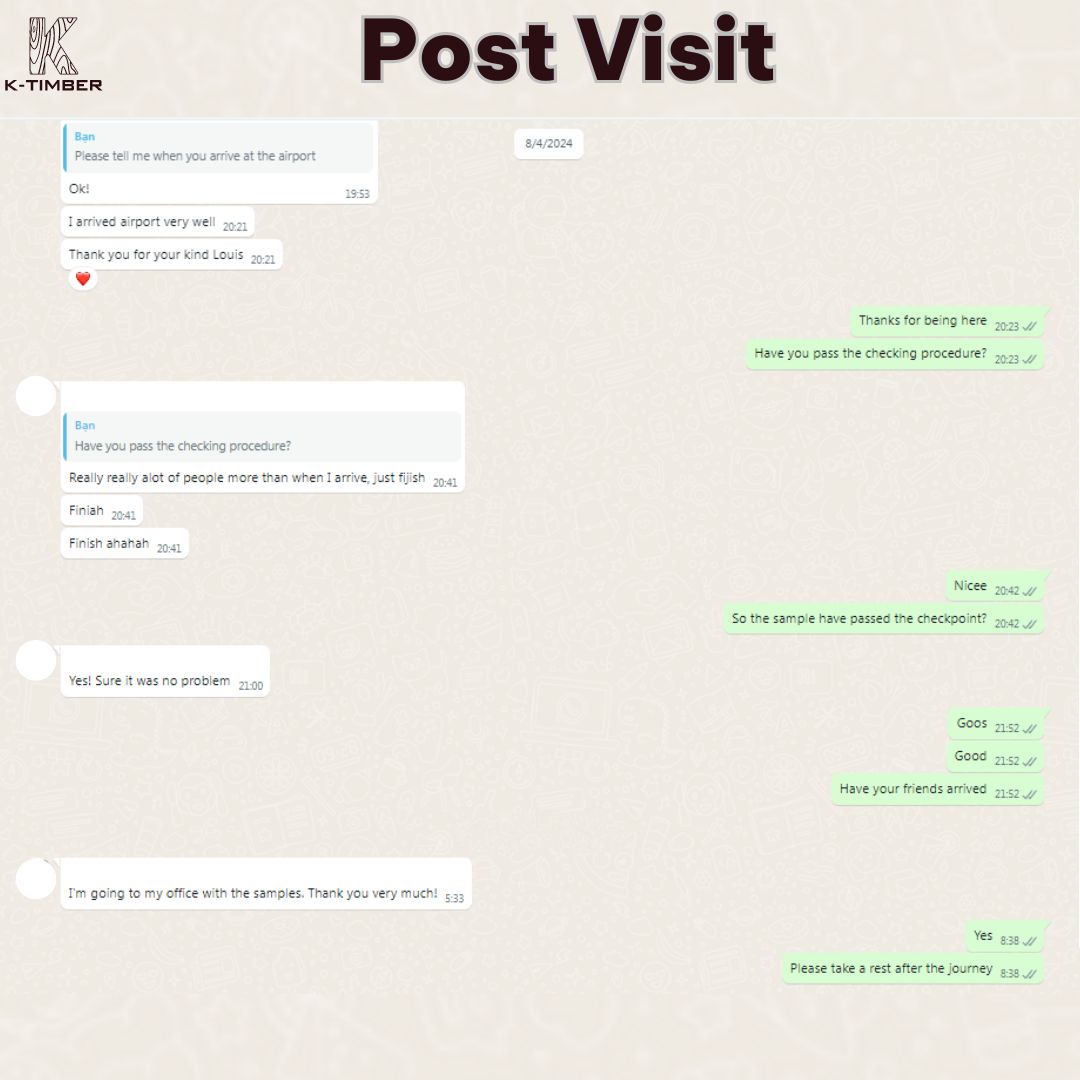Customers Visit Process of K-Timber – K-Timber